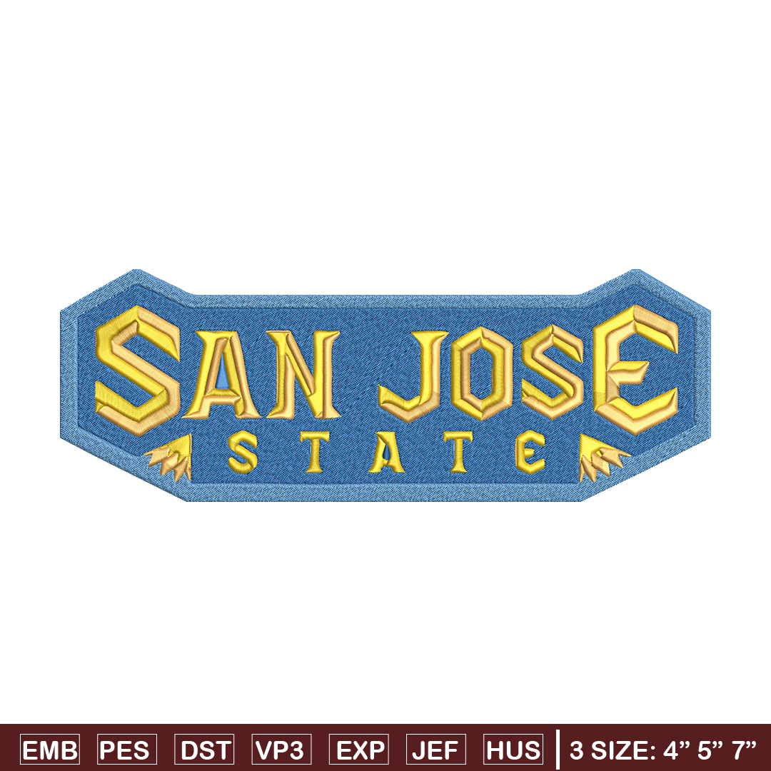 San Jose State logo embroidery design, NCAA embroidery, Spor - Inspire ...