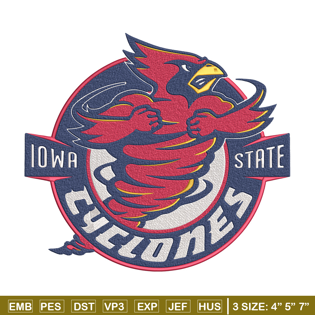 Iowa State logo embroidery design, Sport embroidery, logo sp | Inspire ...