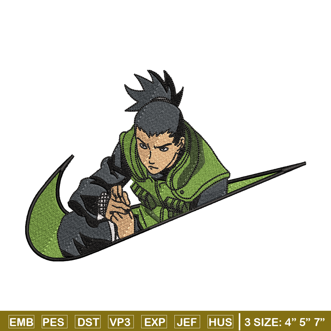 Nike Shikamaru embroidery design, Naruto embroidery, Nike de | Inspire ...