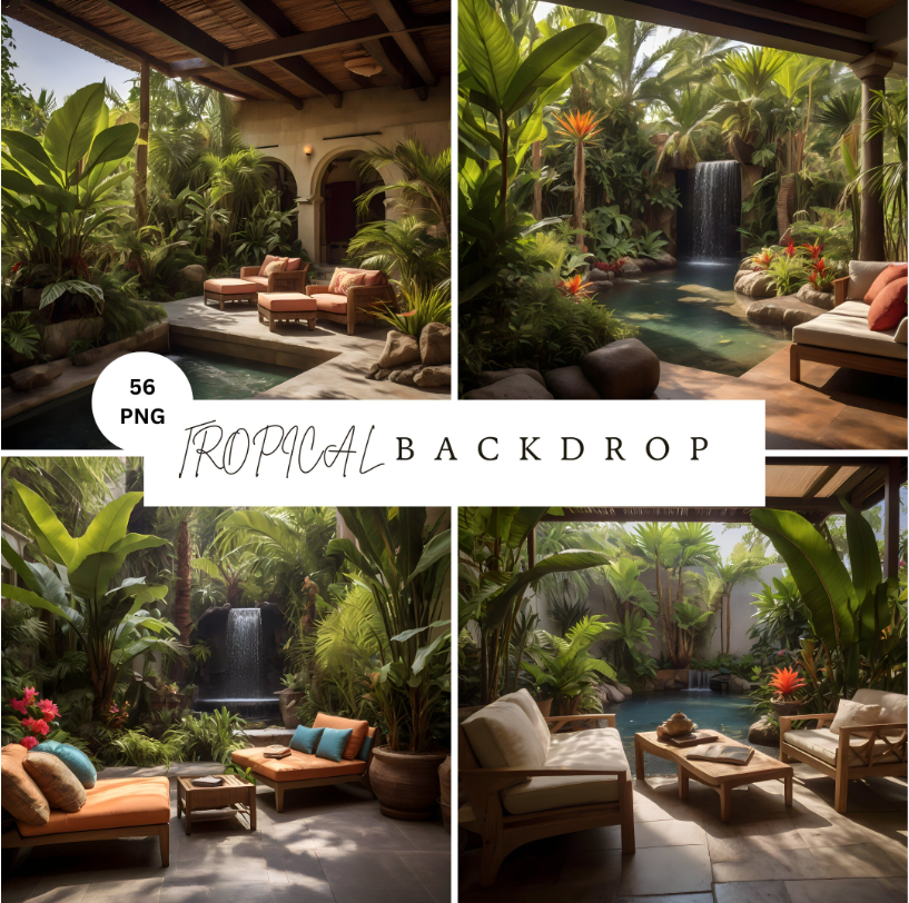 56 High-Quality Tropical PNG Backgrounds - Exotic Digital Ar | Inspire ...