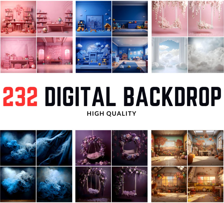 232 Digital Backgrounds - Digital Download - Digital Backdro | Inspire ...