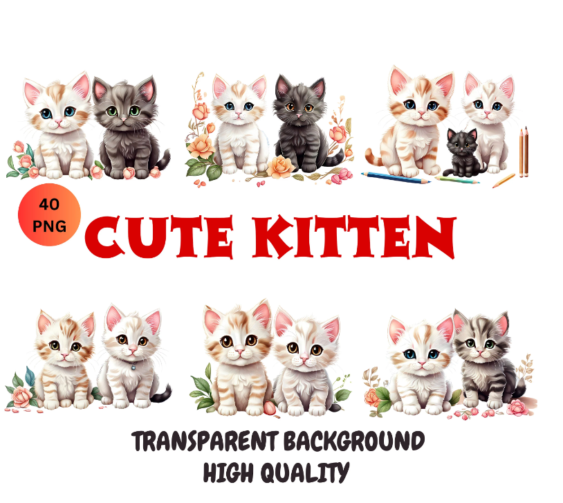 40 Cute Kitten PNG, Kitten Clipart PNGs with Transparent Bac | Inspire ...