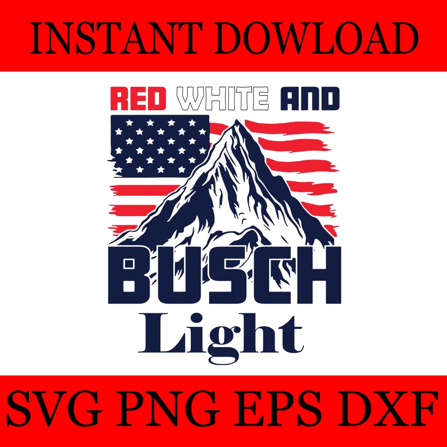 Red White and Busch Light SVG | Inspire Uplift