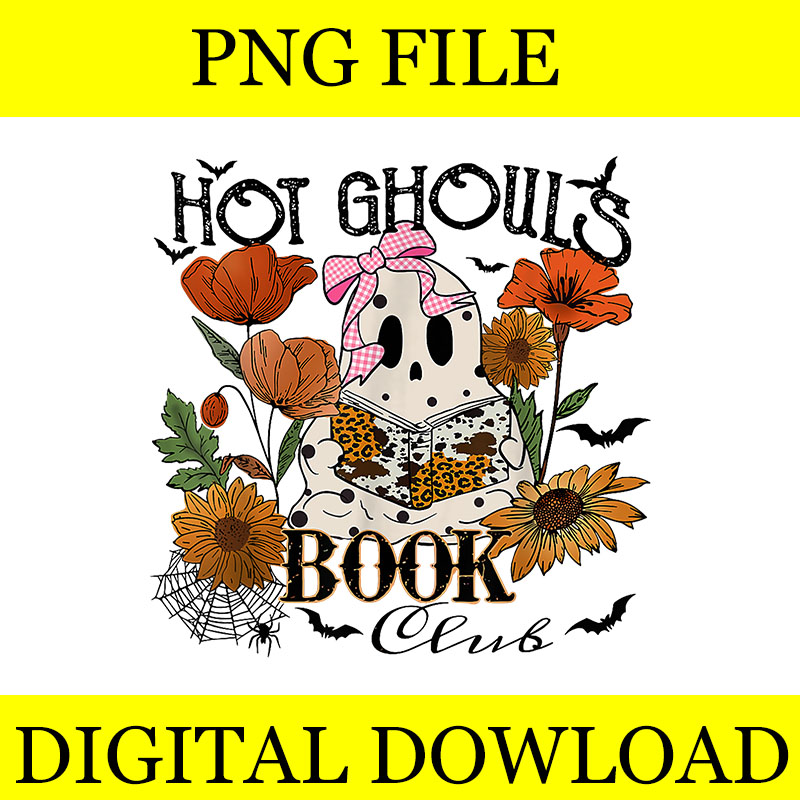 Spooky Ghost Readers Book Club Teacher Halloween Book PNG | Inspire Uplift