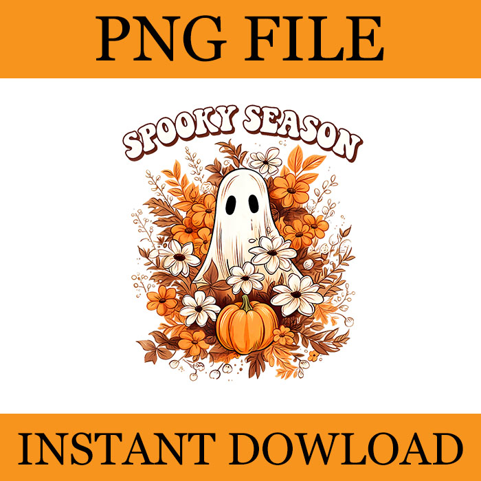 Spooky Season Pumpkin Fall Autumn PNG, Spooky Season Ghost P | Inspire ...