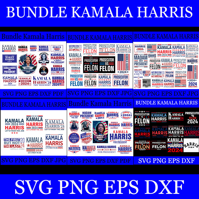 Bundle Kamala Harris 2024 SVG, Kamala Harris For President S | Inspire ...