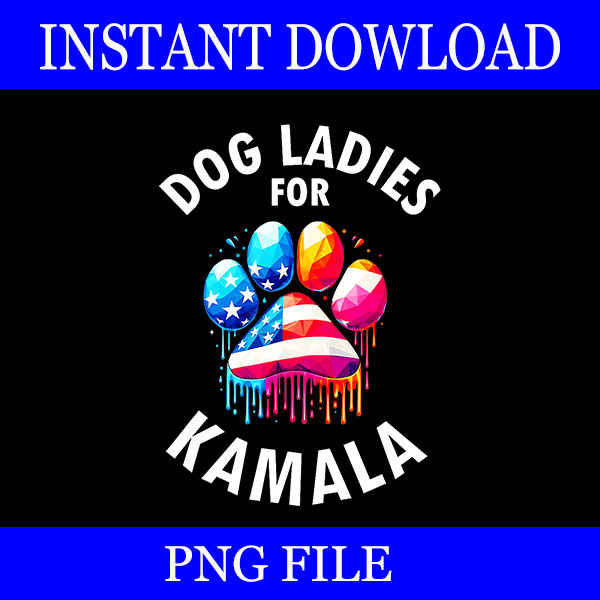 Dog Ladies For Kamala PNG | Inspire Uplift