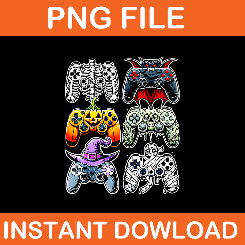 Halloween Skeleton Zombie Mummy Gaming Controllers PNG | Inspire Uplift
