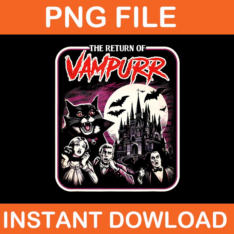 The Return Of Vampurr Cat Halloween PNG | Inspire Uplift