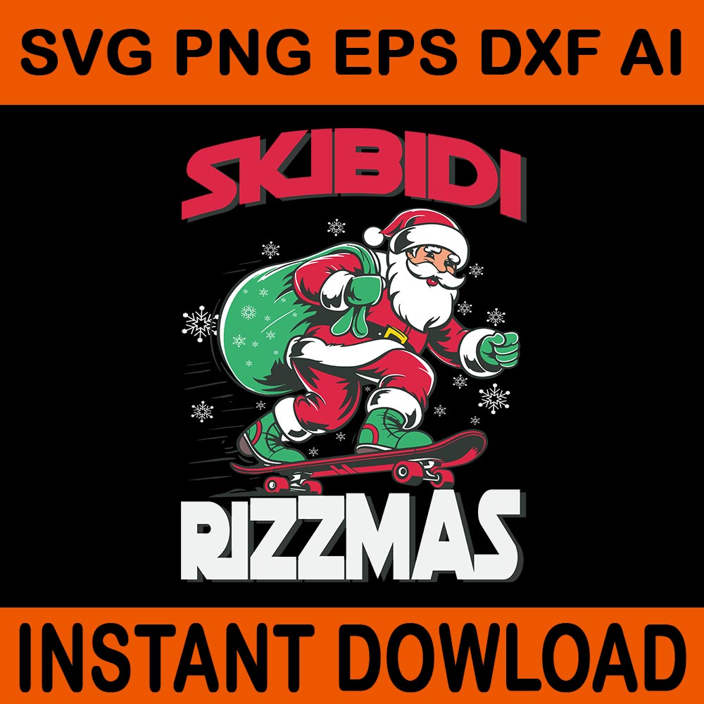 Skibidi Rizzmas Santa Svg, Skibidi Rizzmas Xmas Svg, Skibidi | Inspire ...