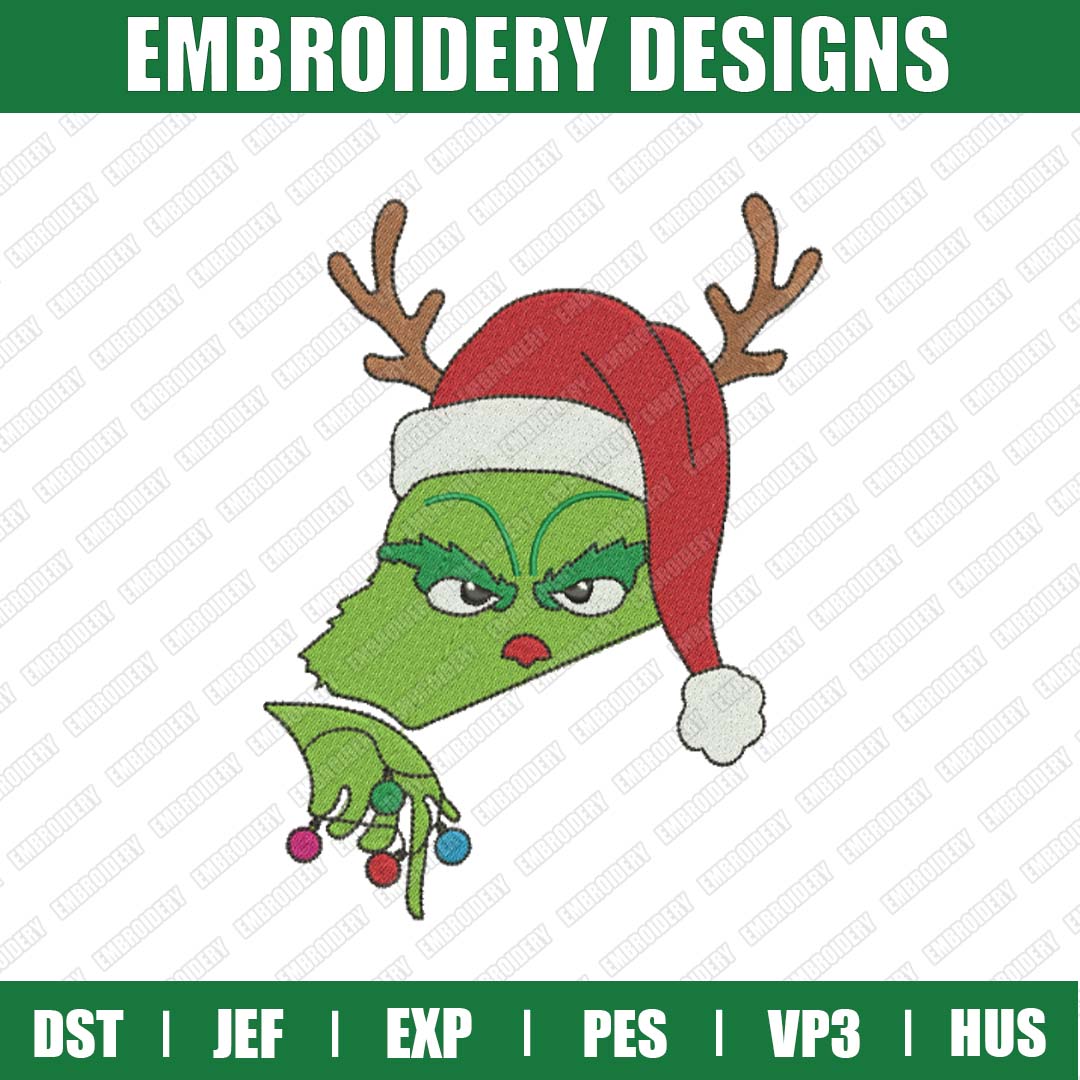 Grinch Christmas Embroidery Files, Christmas Embroidery Desi | Inspire ...