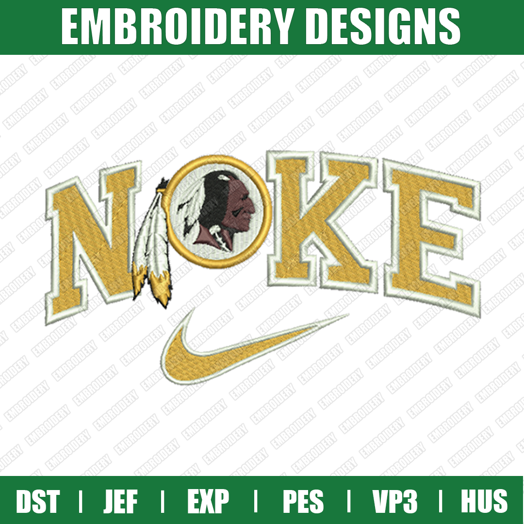 Nike Washington Redskins Embroidery Files, Sport Embroidery | Inspire ...