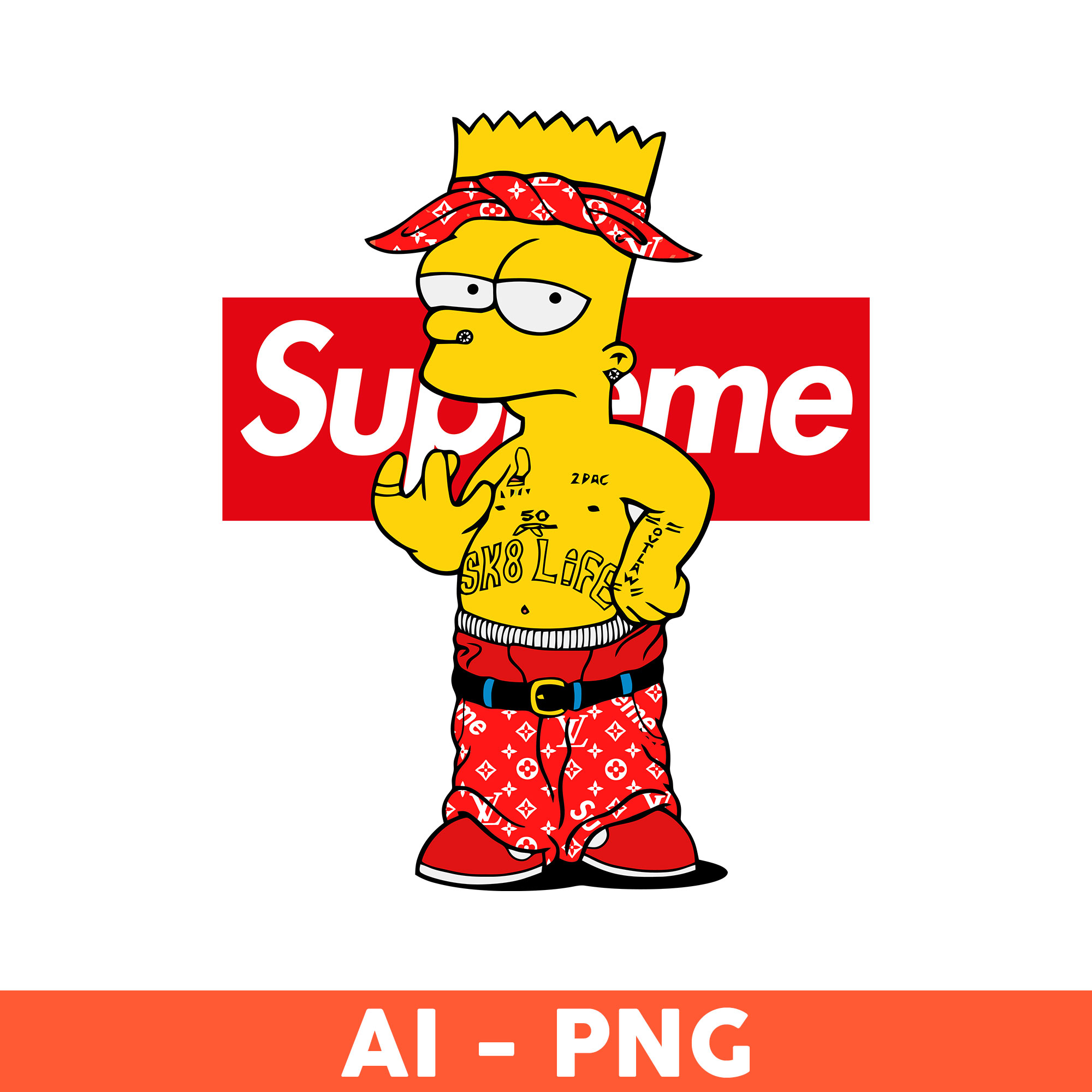 Bart Simpson Supreme Png, Cartoon Png, Supreme Logo Png, Bar | Inspire ...