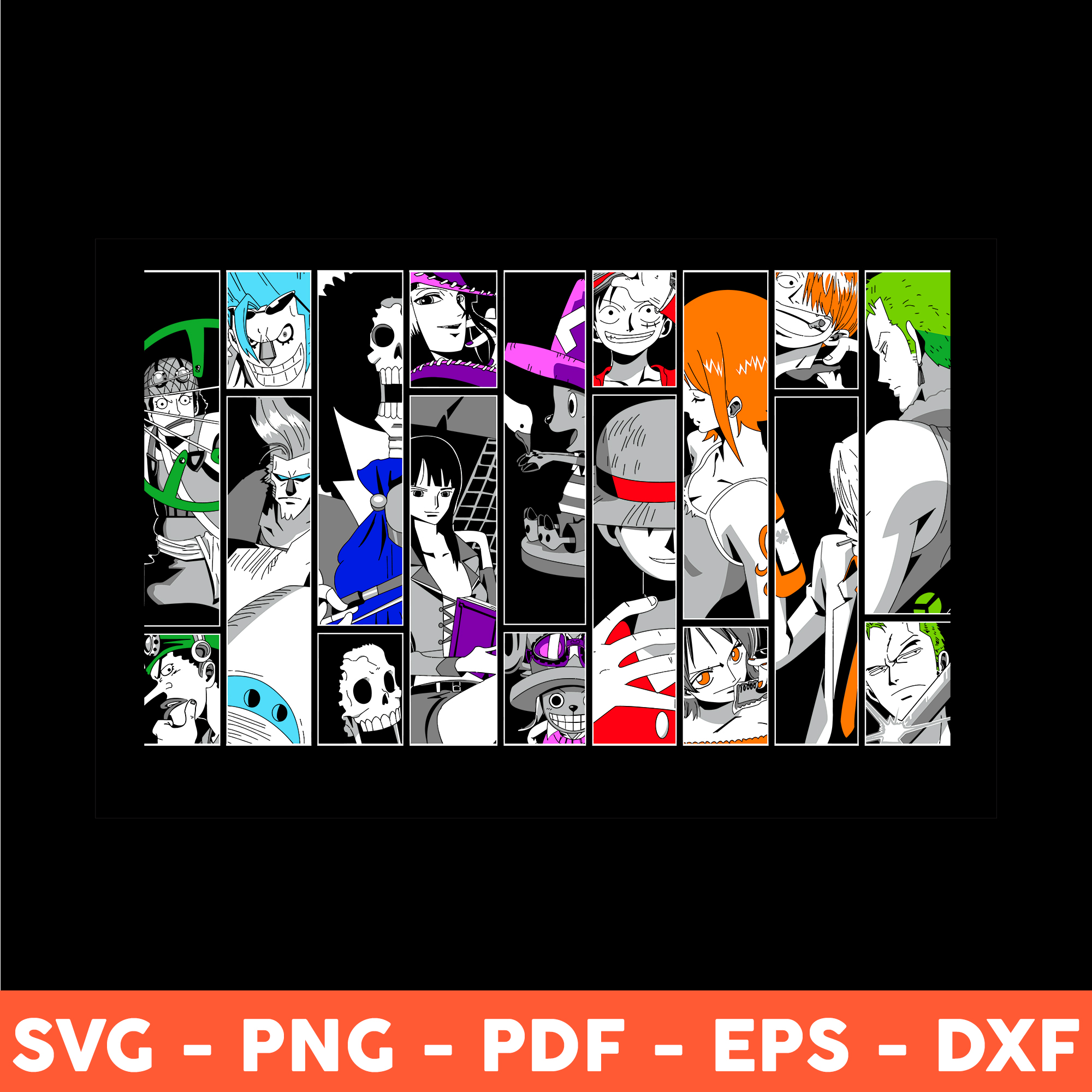 One Piece Svg, One Piece Characters Svg, Luffy Svg, Ace Svg, | Inspire ...