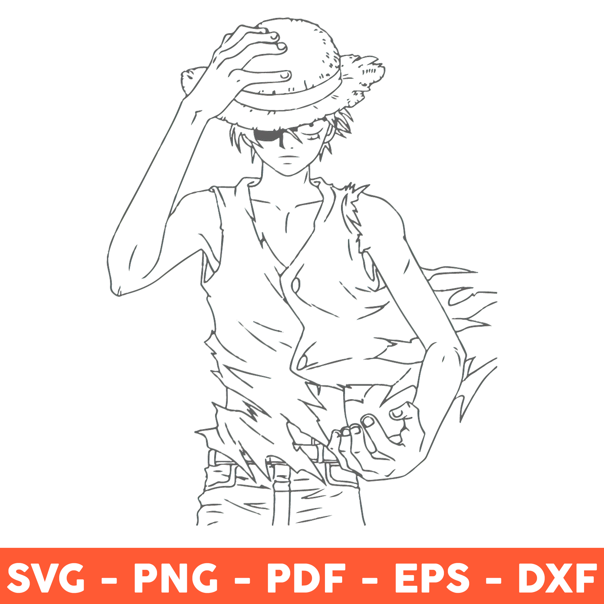 One Piece Monkey D. Luffy Svg, Anime Cartoon Svg, One Piece, | Inspire ...