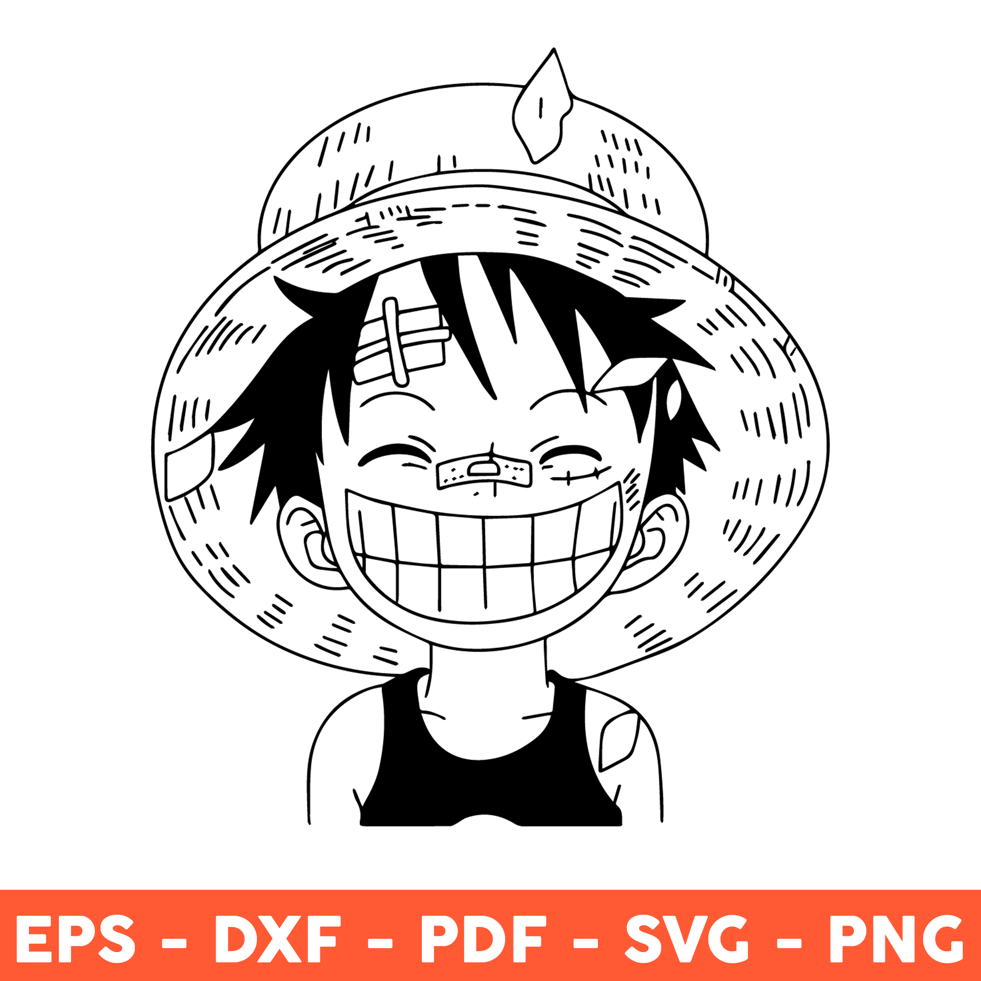 Luffy One Piece Svg, Monkey D Luffy Svg, One Piece Anime Svg | Inspire ...