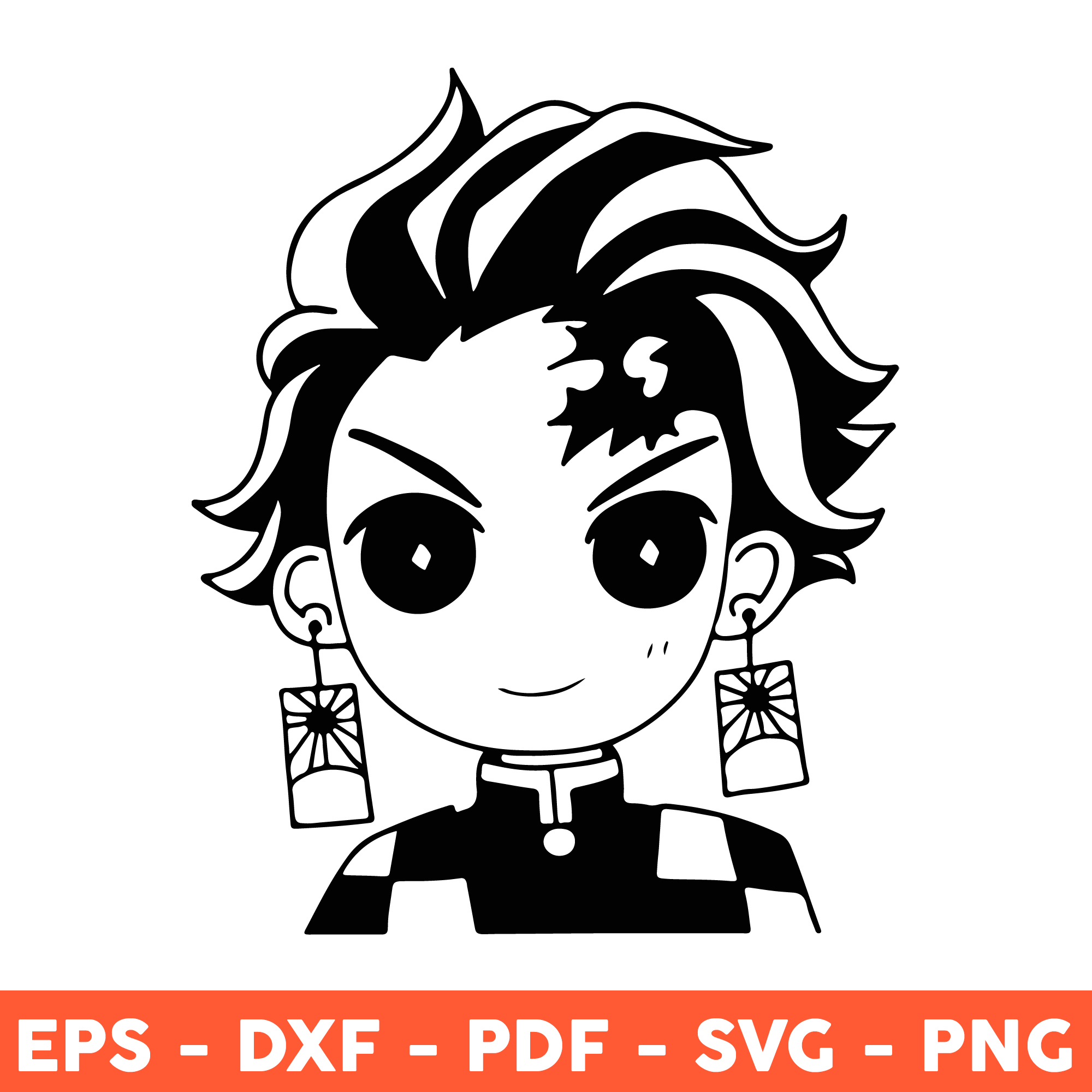 Kamado Tanjiro Svg, Cartoon Svg, Kimetsu No Yaiba Svg, Japan | Inspire ...