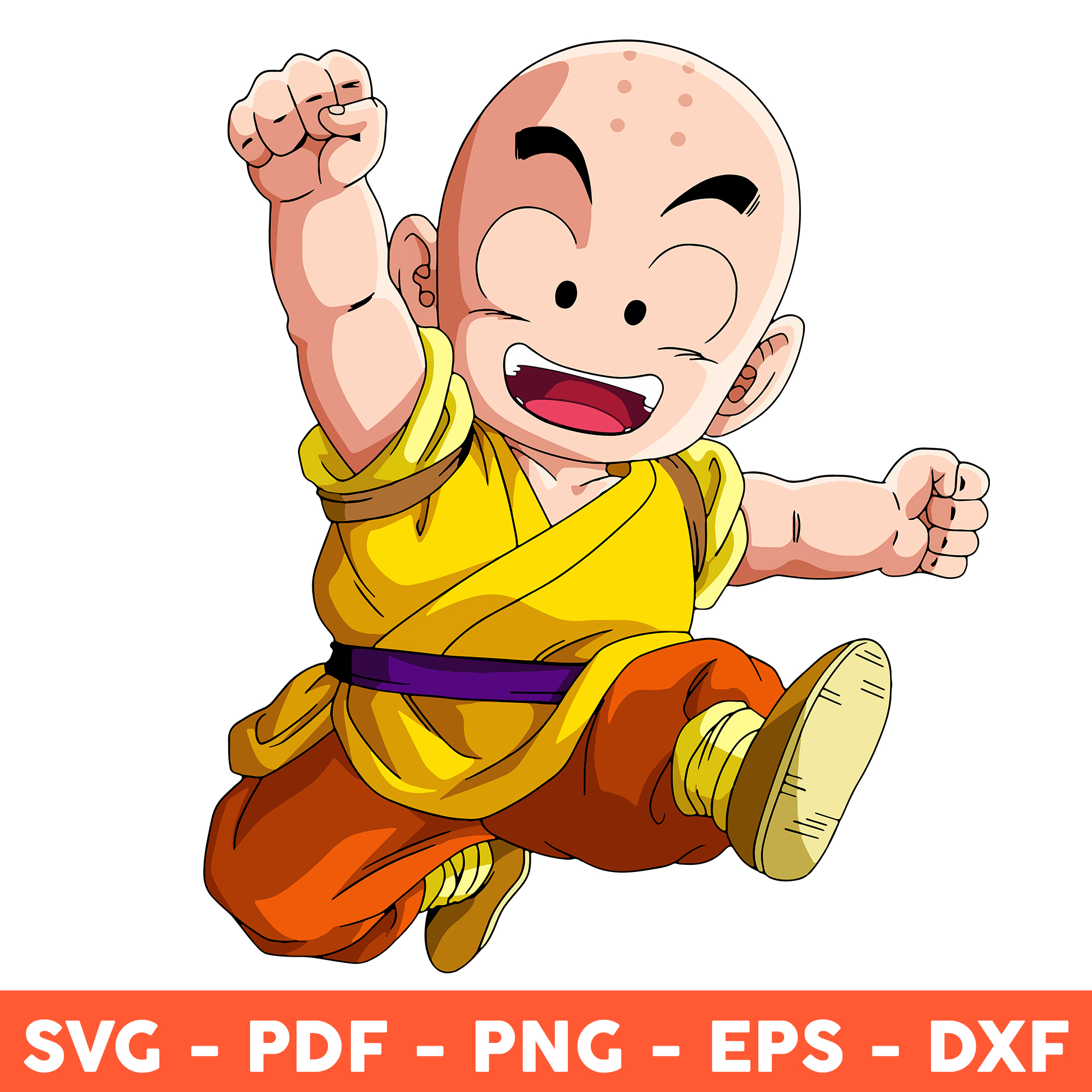 Krillin Dragon Ball Svg, Krillin Svg, Dragon Ball Svg, Anime | Inspire ...