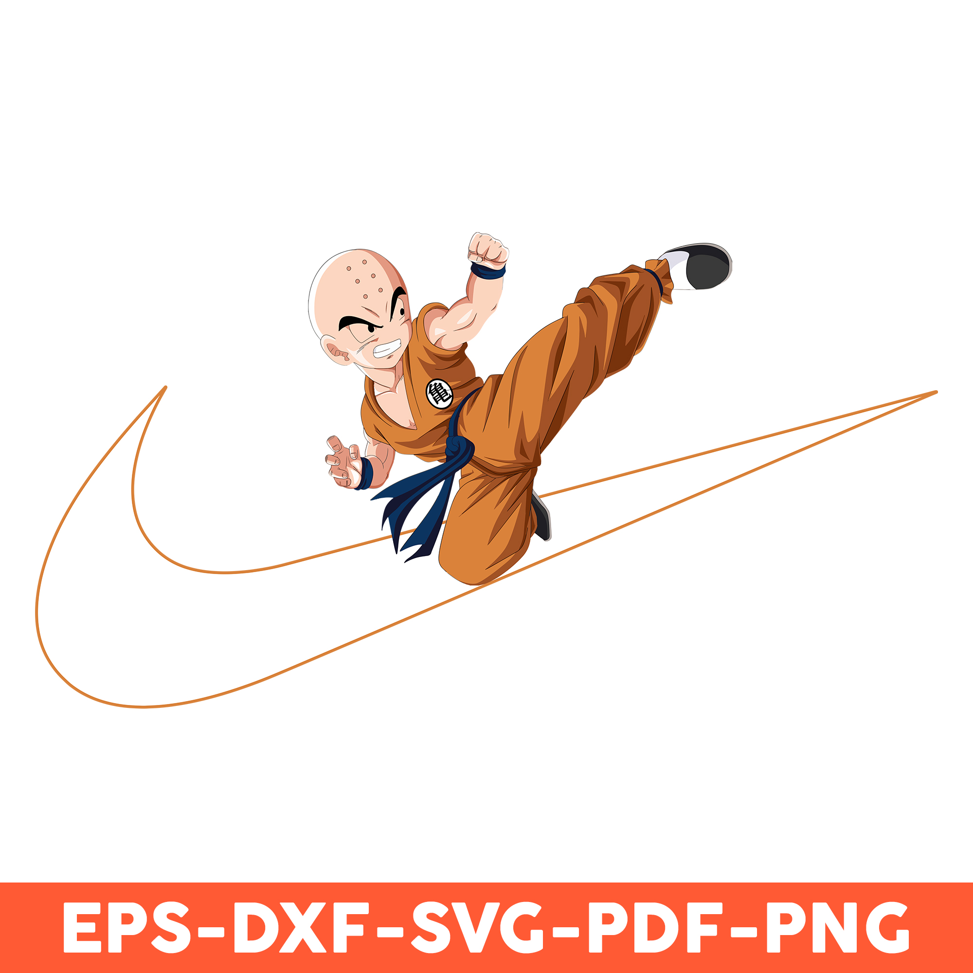 Krillin Chibi x Nike Svg, Krillin Dragon Ball Svg, Logo Nike | Inspire ...