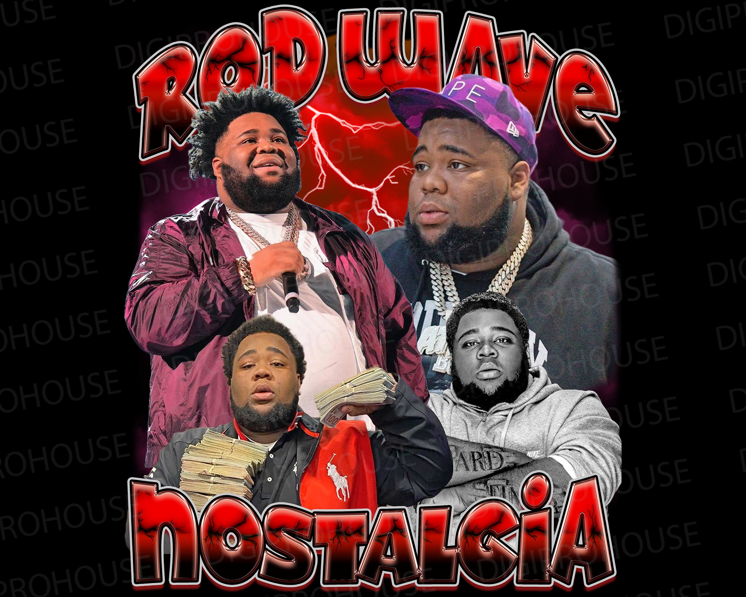 ROD WAVE T Shirt Design PNG Digital Rapper, H | Inspire Uplift