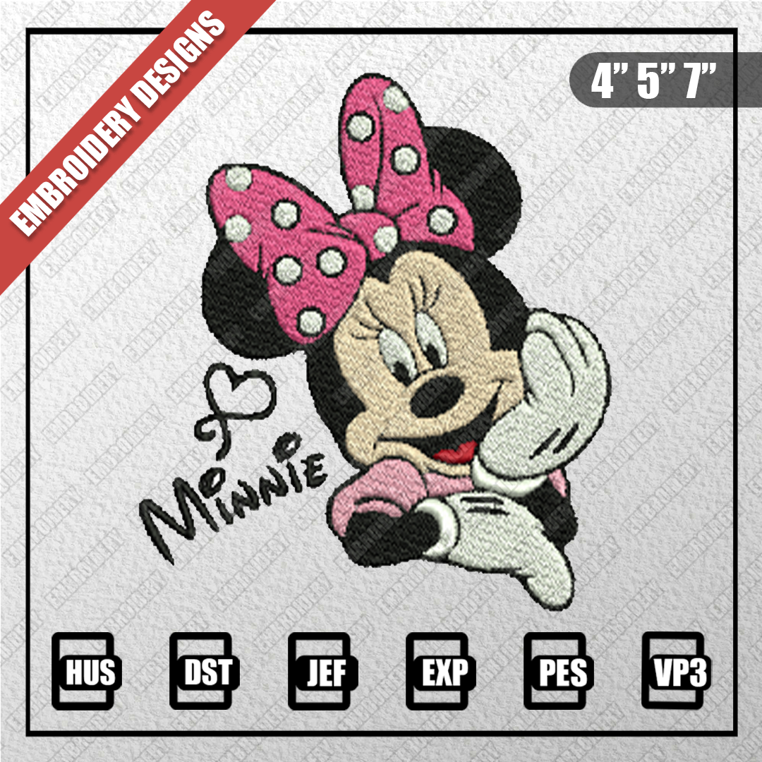 Minnie Mouse Embroidery Files, Disney Embroidery Designs, Mi | Inspire ...