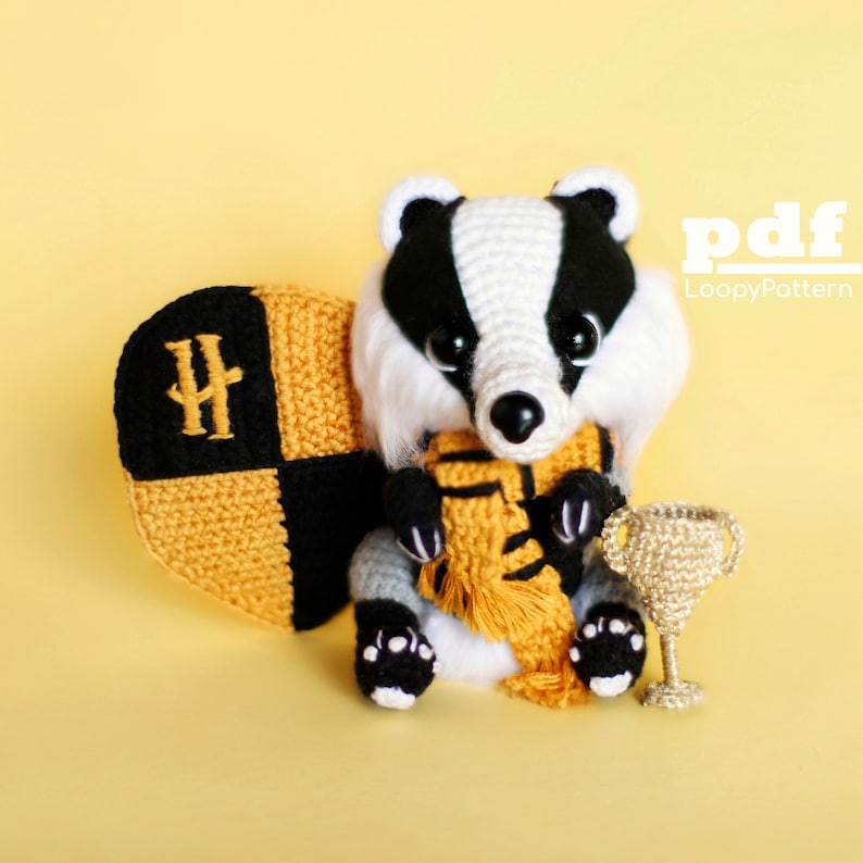 Crochet pattern Badger, PDF Digital Download, DIY Amigurumi | Inspire ...