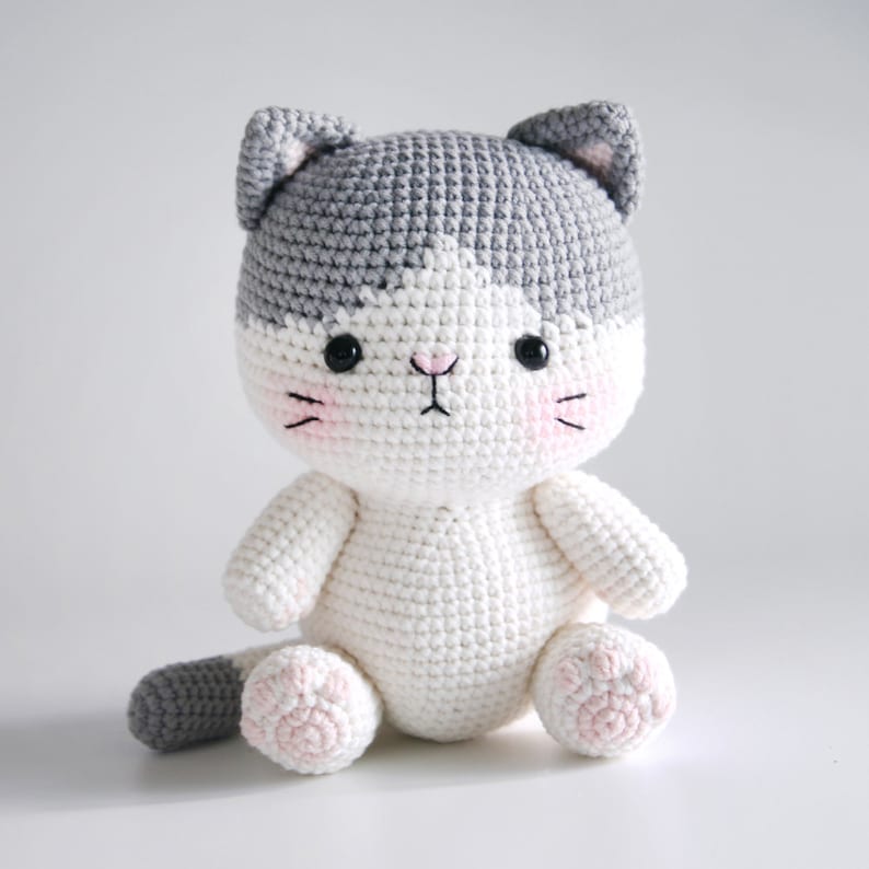 crochet pattern, The cat, Gray pdf english | Inspire Uplift