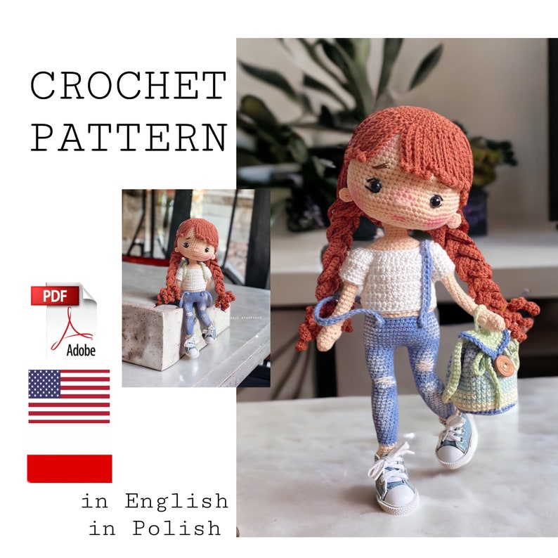Ginger Doll, amigurumi doll pattern for your children's, dol | Inspire ...