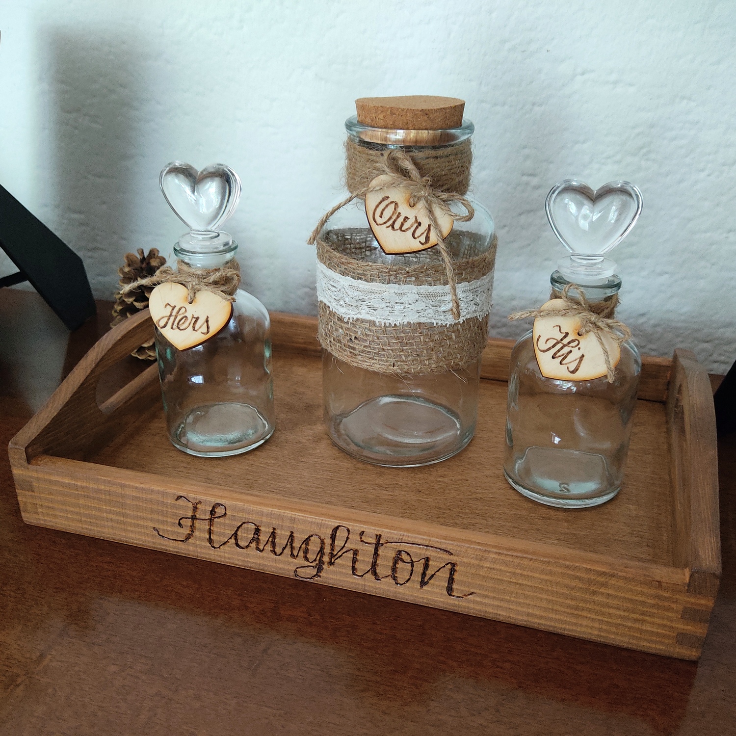 Rustic Wedding Unity Sand Ceremony Set. Personalized. | Inspire Uplift