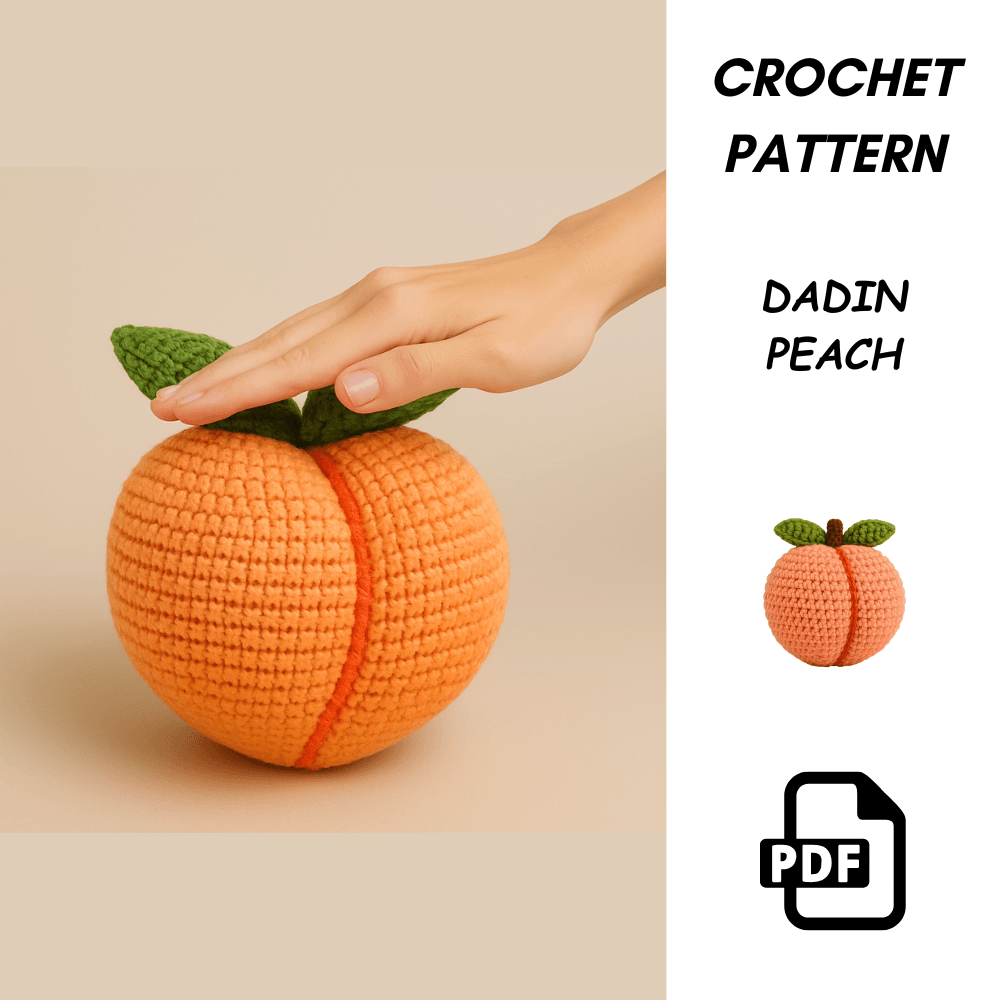 Peach Crochet Pattern PDF | Amigurumi Fruit Plush | Summer H | Inspire ...