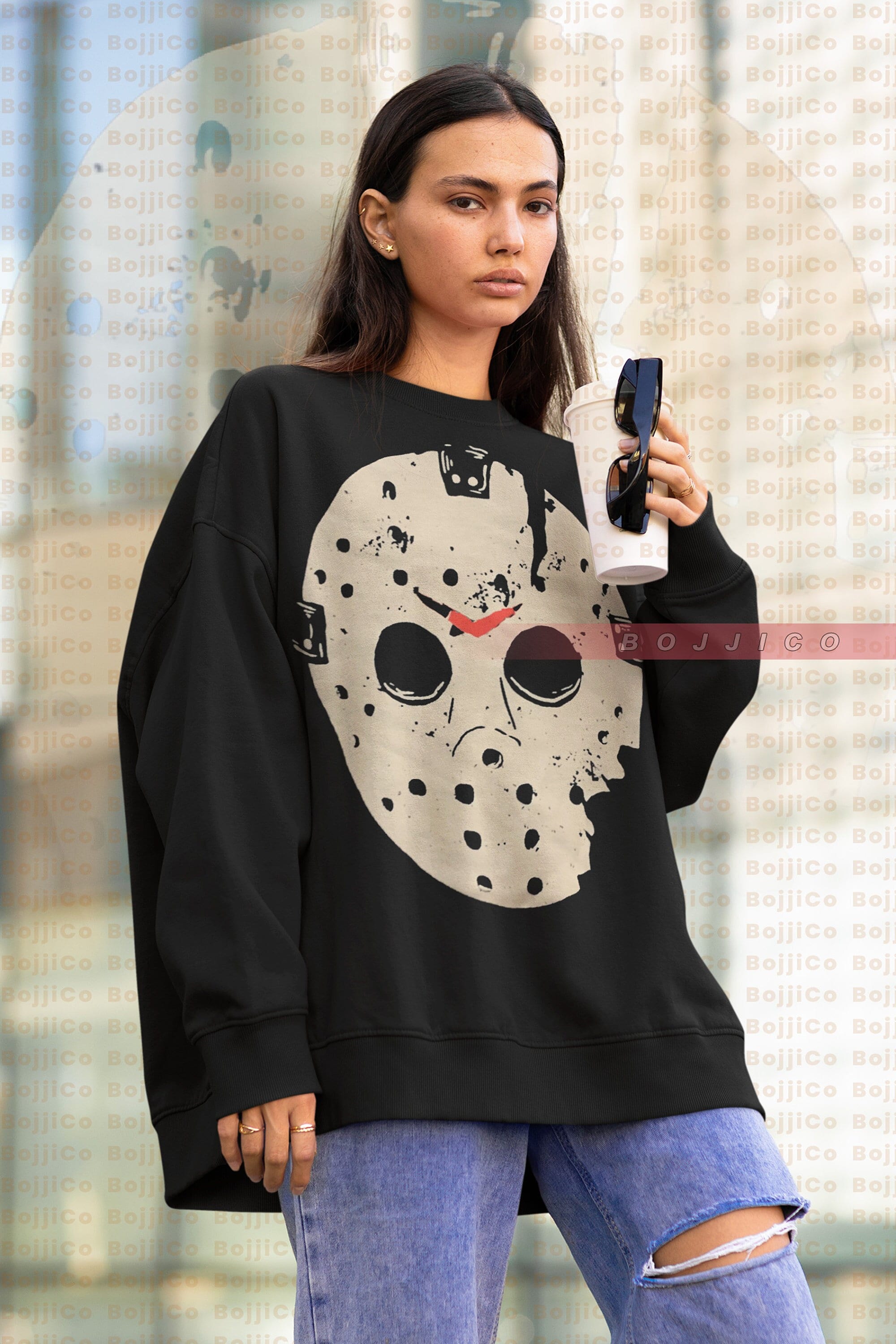 RETRO JASON VOORHEESE Sweatshirt, Friday the 13th Horror Shi | Inspire ...