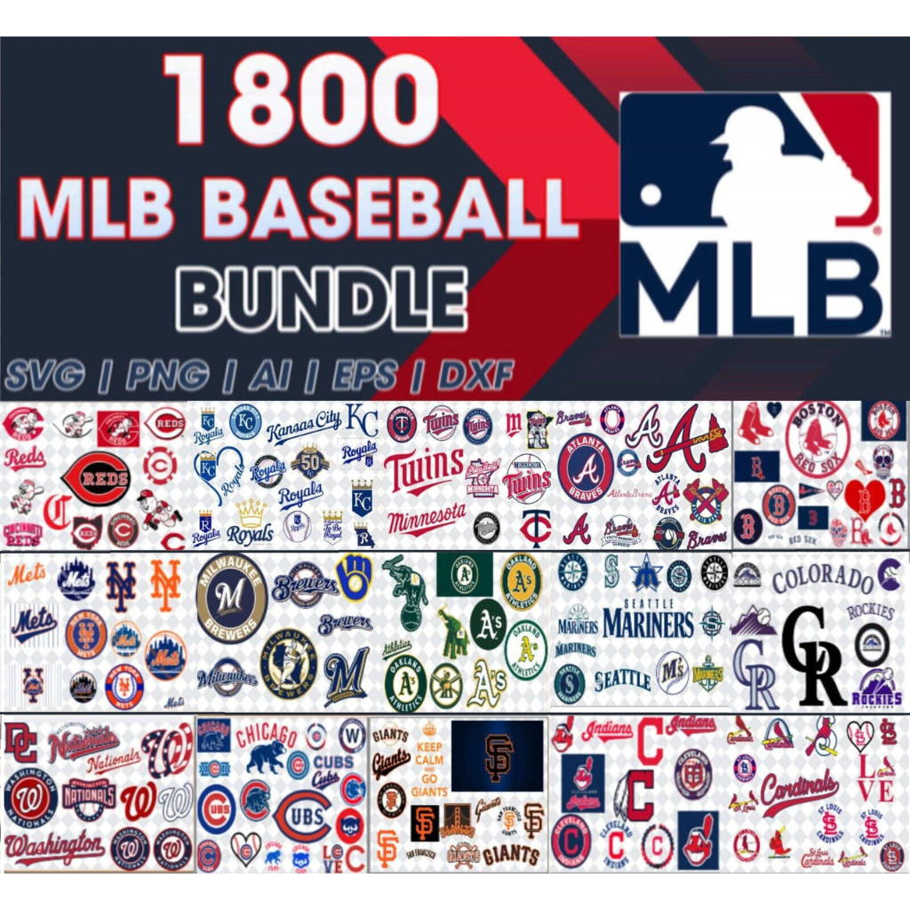 MLB Team Bundle Svg, Sport Svg, MLB Team svg, MLB Team Logo | Inspire ...