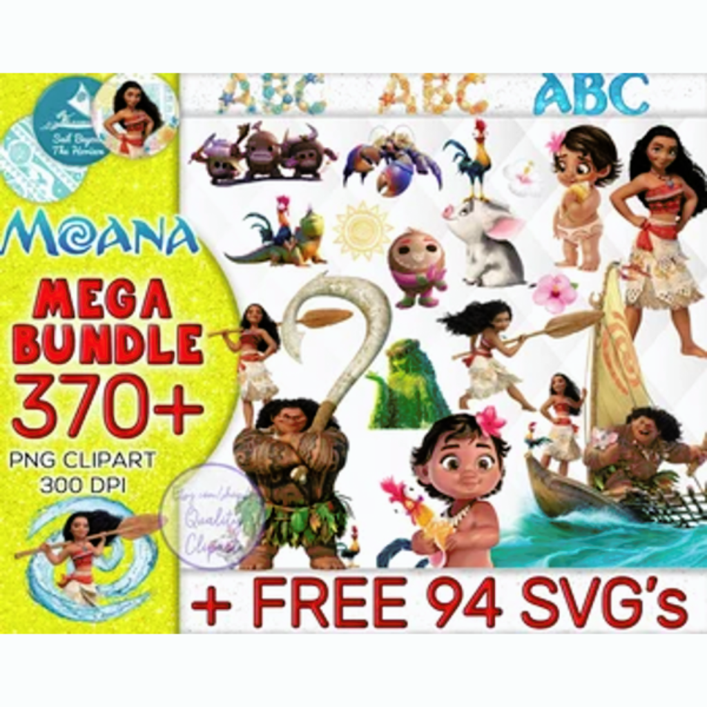 Moana SVG Bundle, Moana PNG, Moana Clipart, Moana Symbol, Mo - Inspire ...