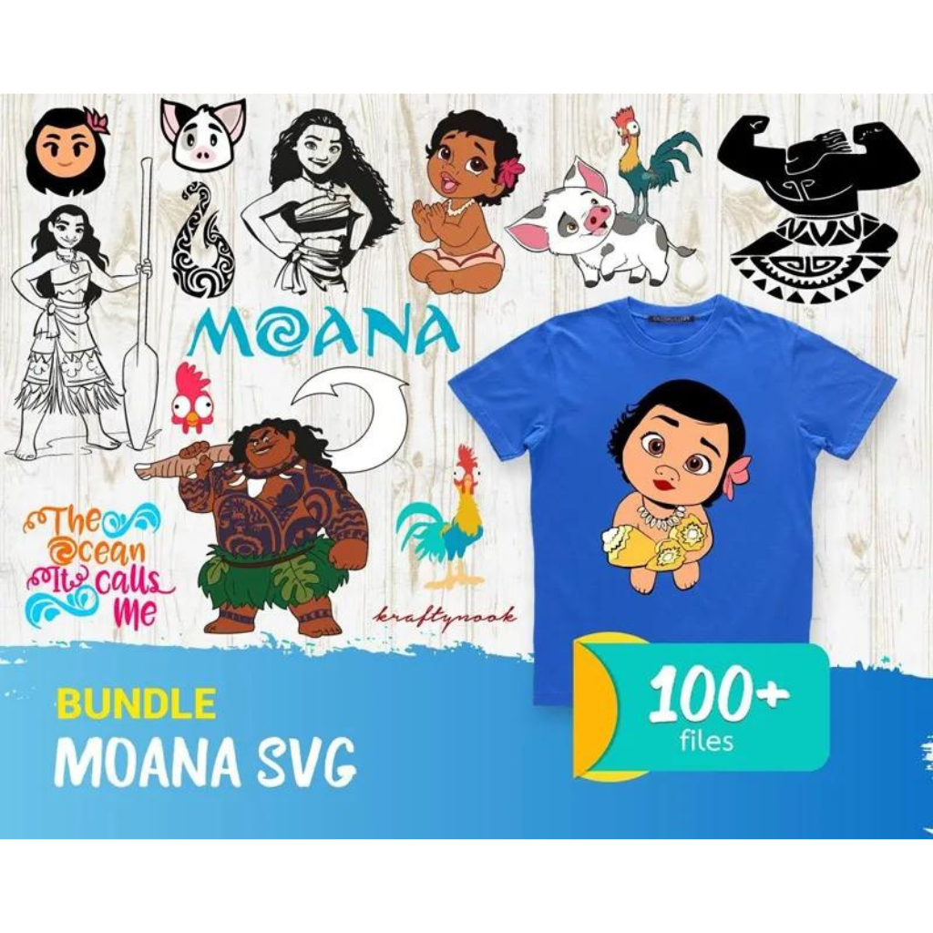 Moana SVG Bundle, Moana PNG, Moana Clipart, Moana Symbol, Mo | Inspire ...