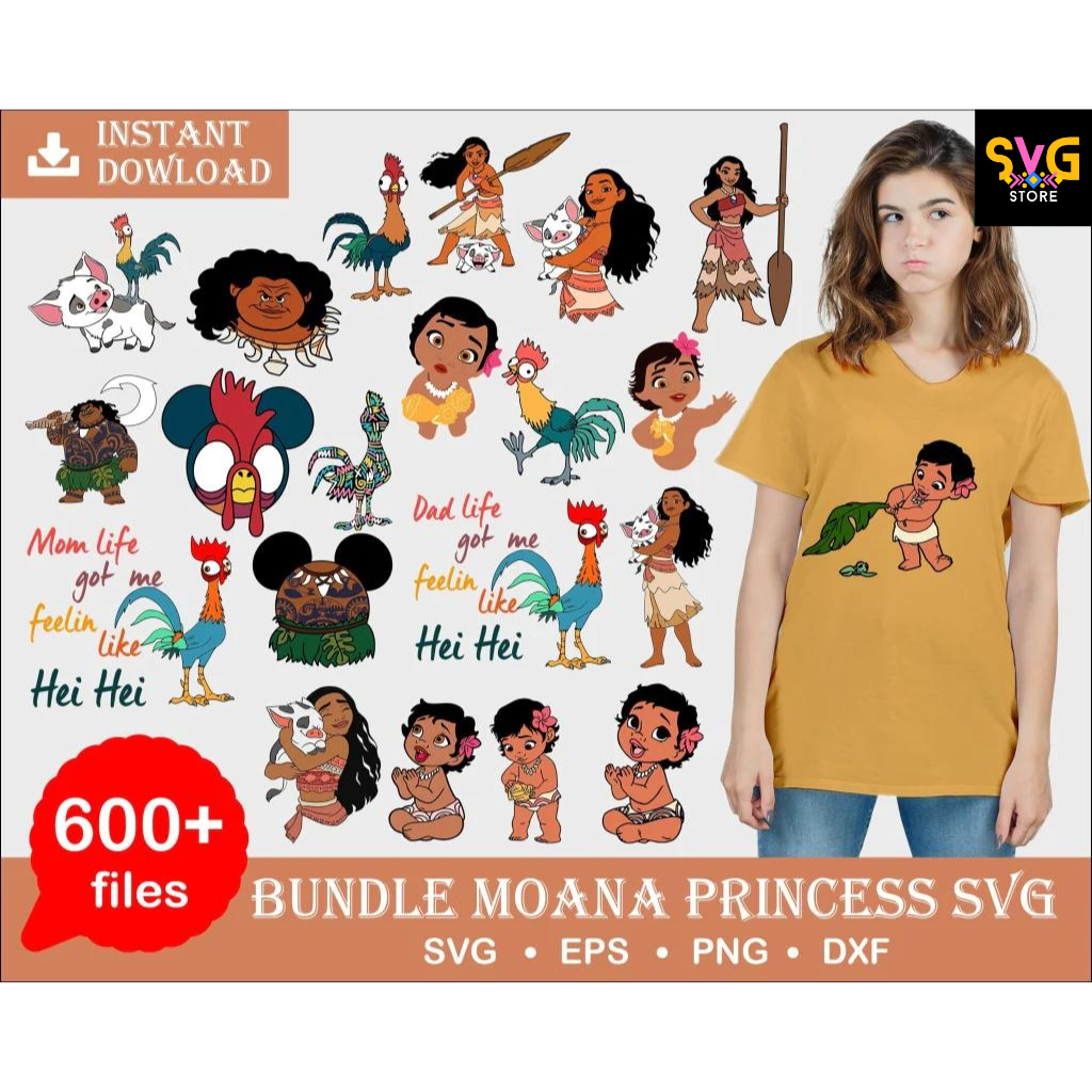 Moana SVG Bundle, Moana PNG, Moana Clipart, Moana Symbol, Mo | Inspire ...