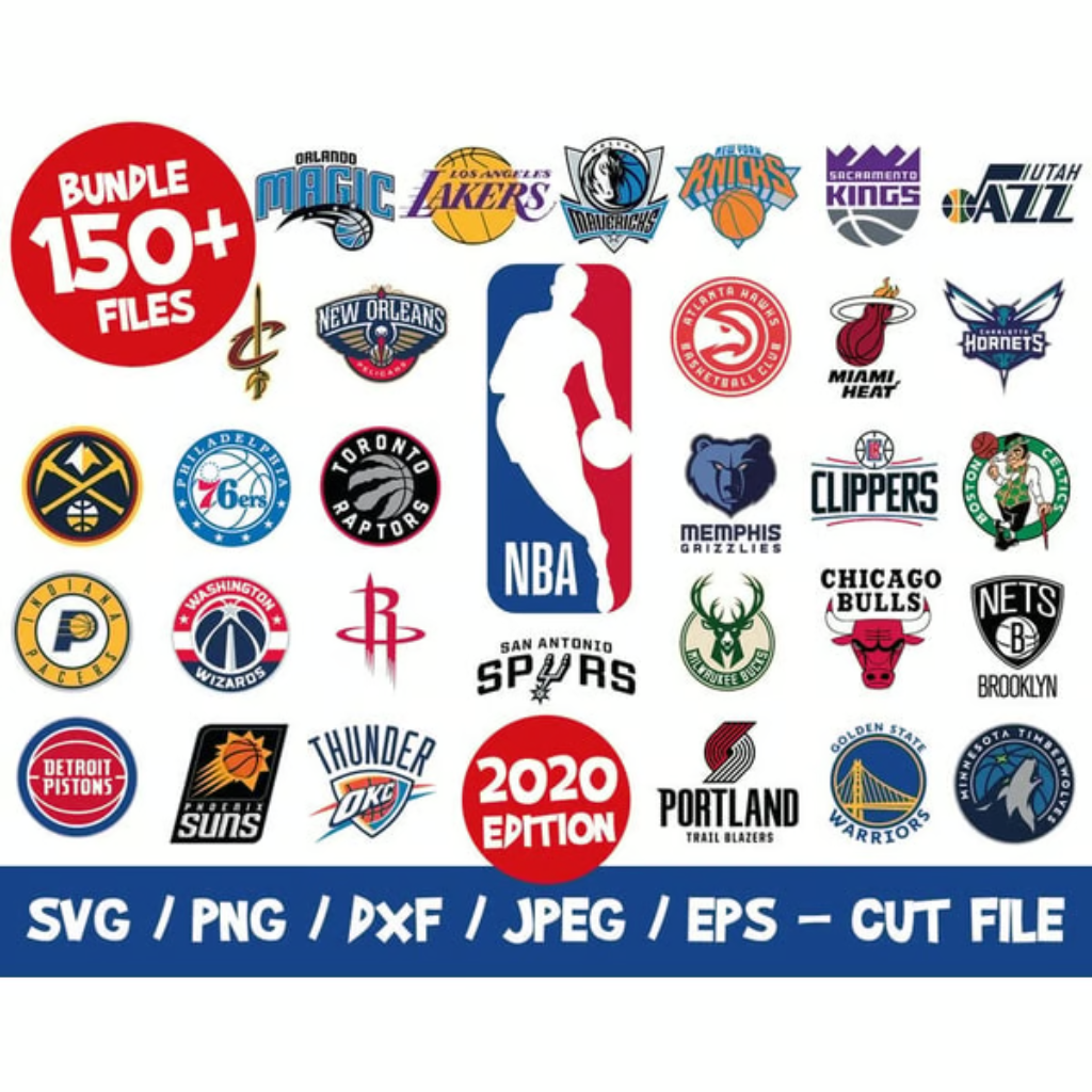 NBA Logo 100 Files Bundle, NBA Svg, NBA Teams Svg, Nba Png, | Inspire ...