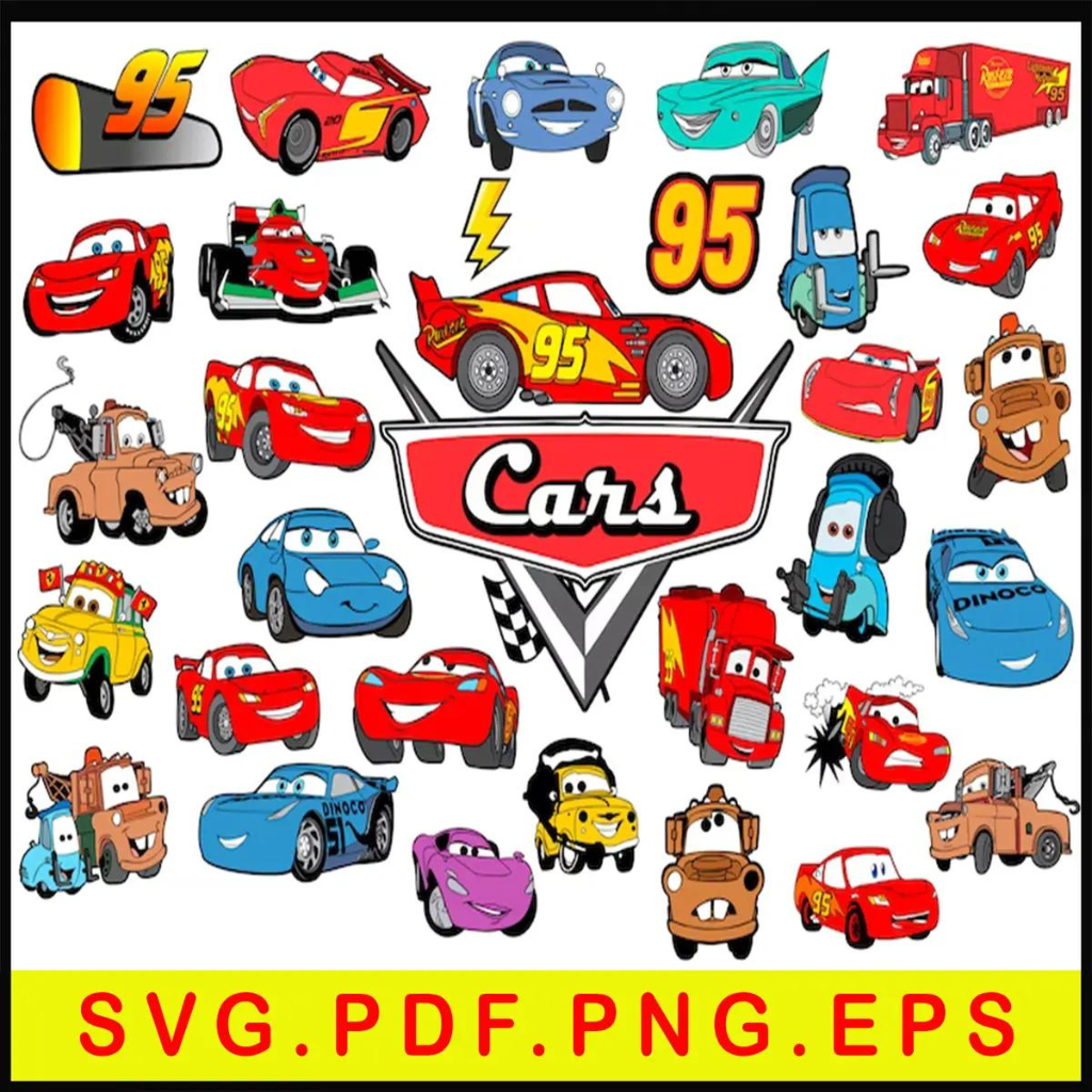 Disney Cars Svg Bundle, Trending Svg, Cars Svg, Toy Cars Svg - Inspire ...