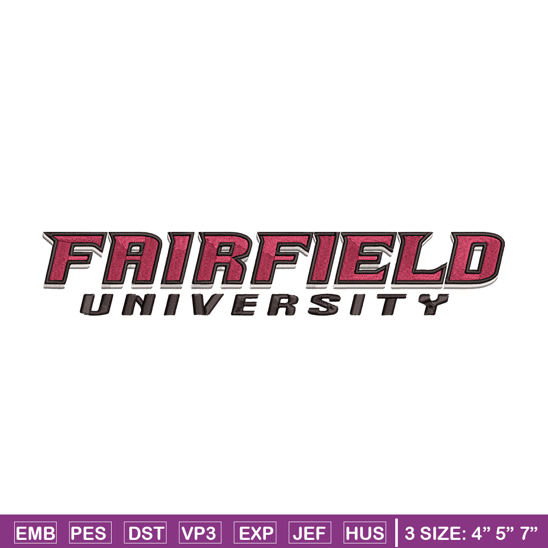 Fairfield University logo embroidery design, Sport embroider - Inspire ...