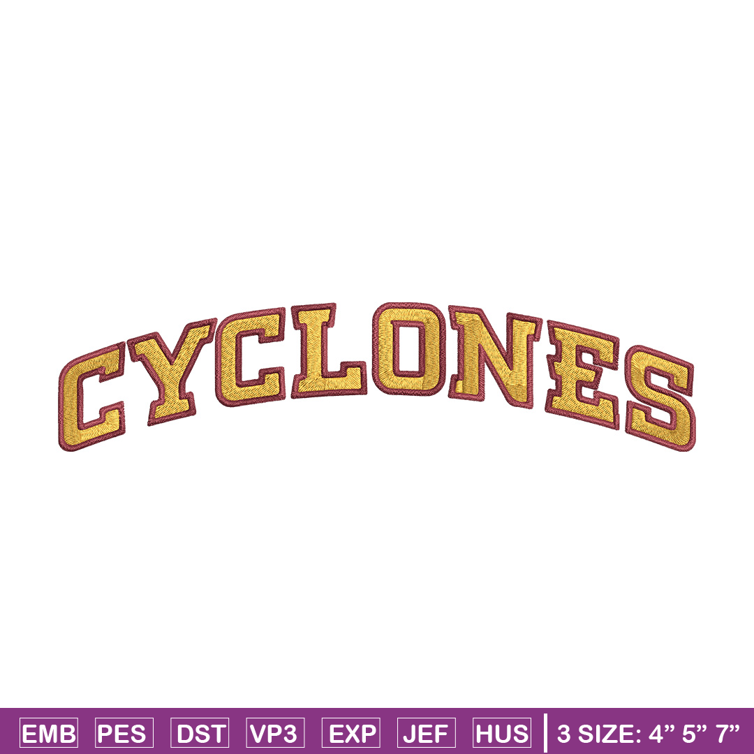 Iowa State Cyclones logo embroidery design, NCAA embroidery, | Inspire ...