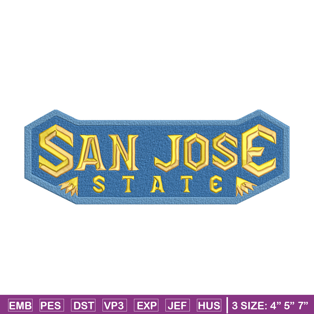 San Jose State logo embroidery design, NCAA embroidery, Spor - Inspire ...