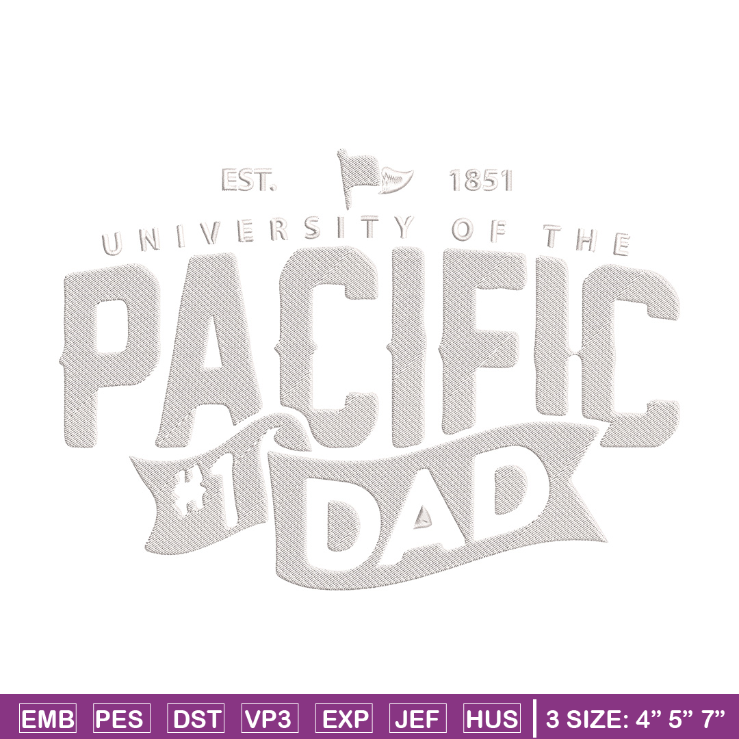 University of Pacific logo embroidery design, Sport embroide | Inspire ...