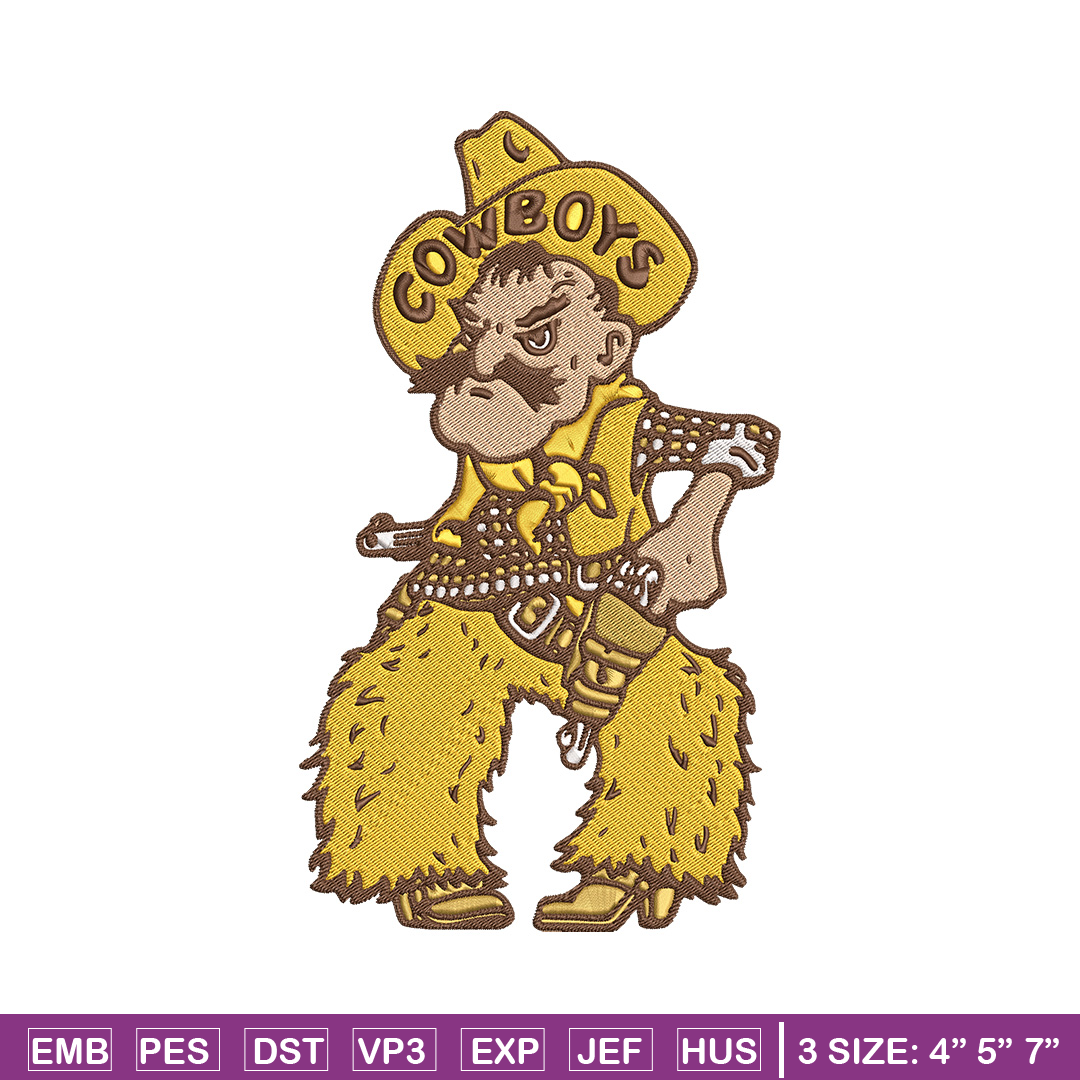 University of Wyoming logo embroidery design, NCAA embroider | Inspire ...