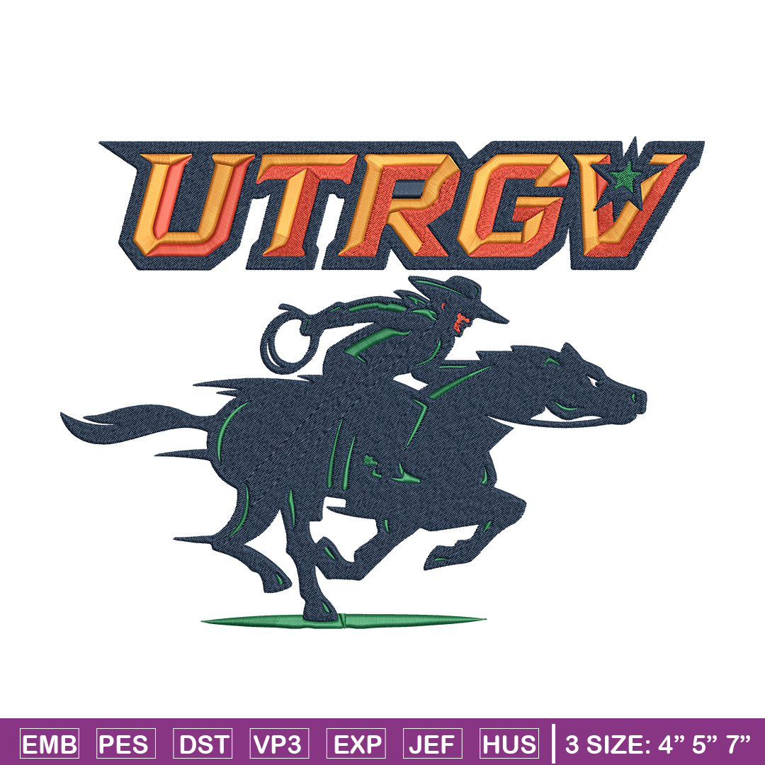 UTRGV Vaquero logo embroidery design, Sport embroidery, logo | Inspire ...
