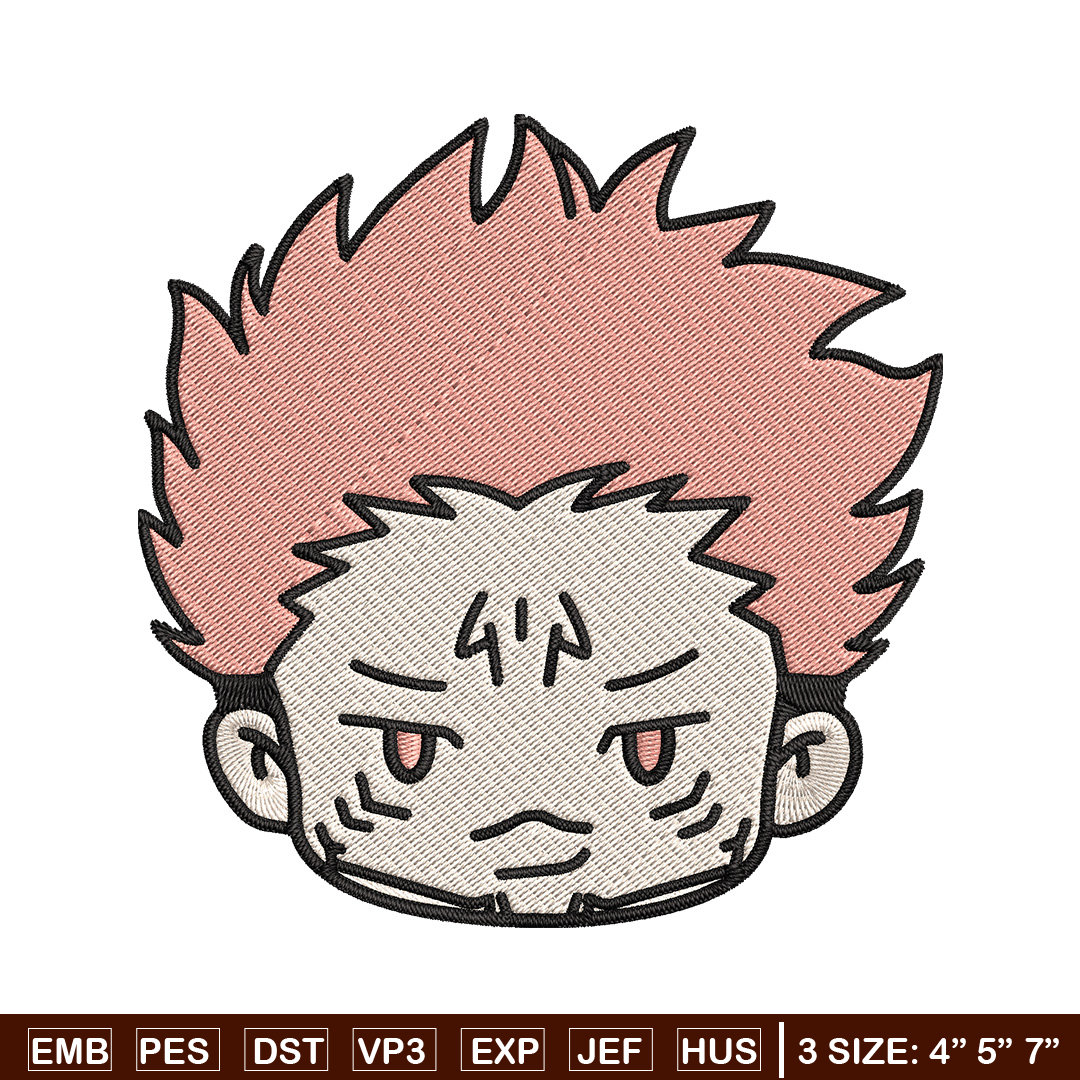 Sukuna chibi Embroidery Design, Jujutsu Embroidery, Embroide | Inspire ...