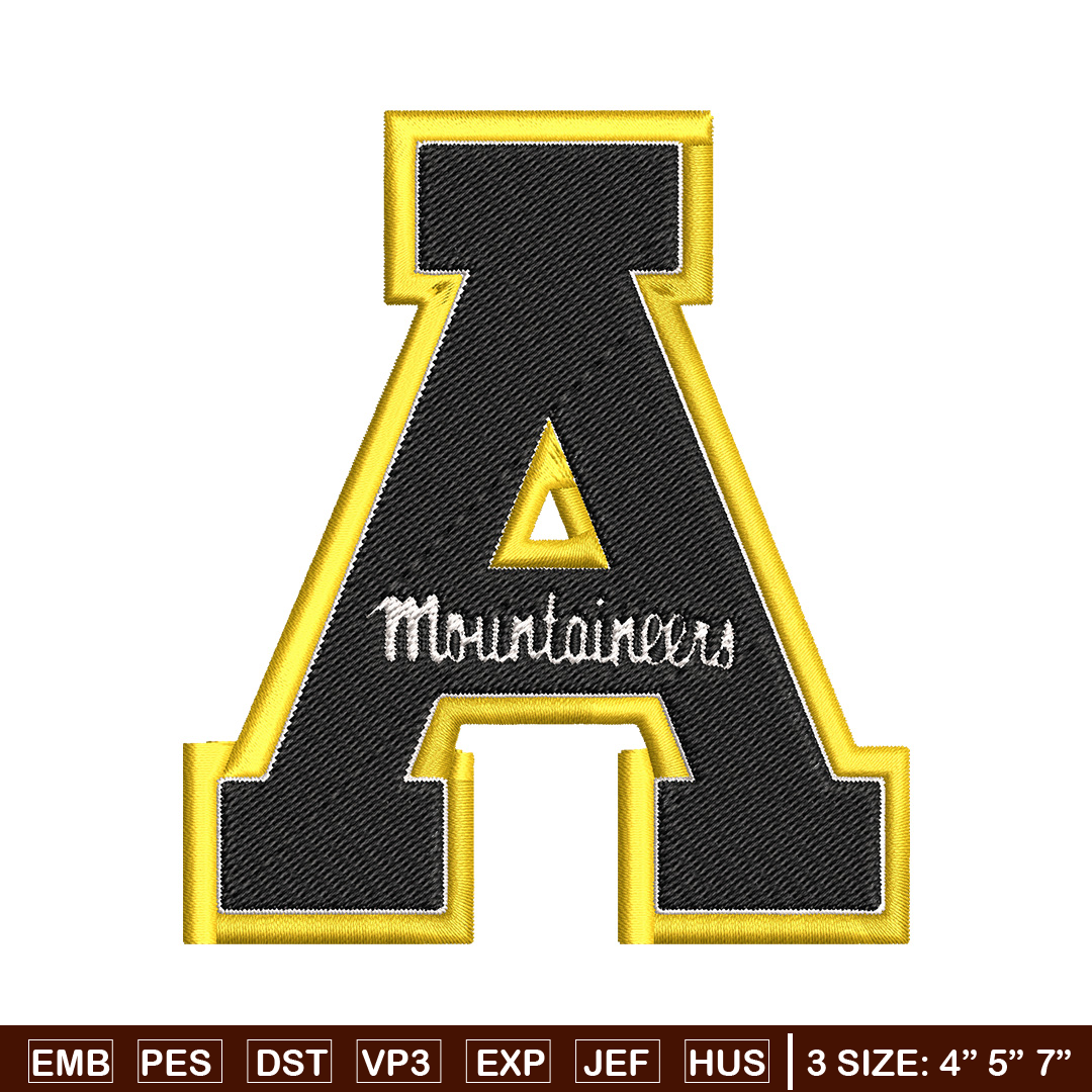 Appalachian State logo embroidery design, NCAA embroidery,Sp | Inspire ...