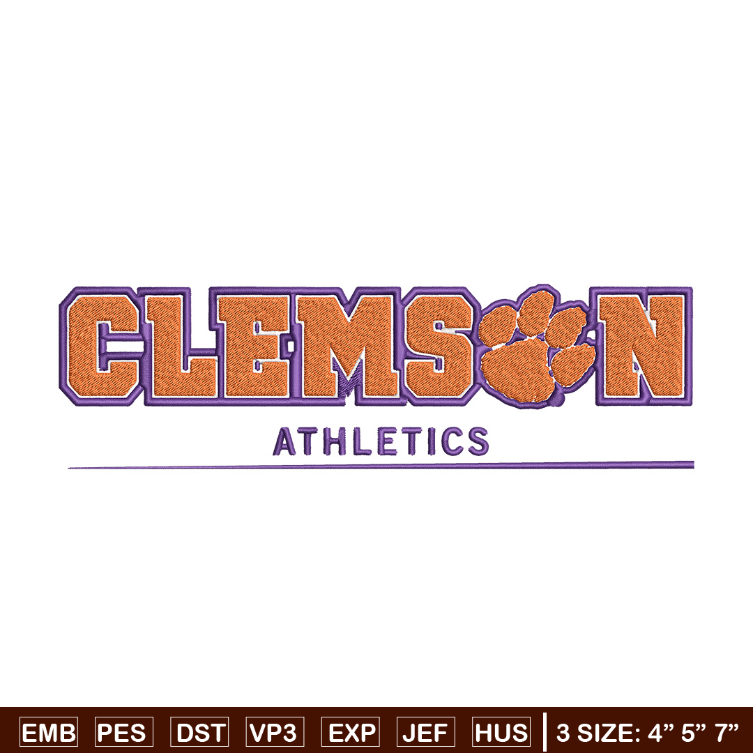 Clemson University logo embroidery design, NCAA embroidery, | Inspire ...