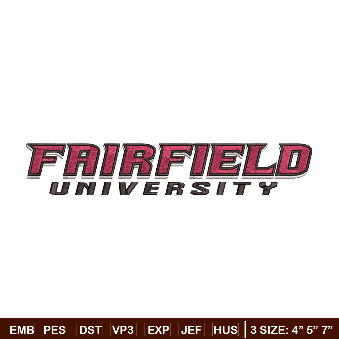 Fairfield University logo embroidery design, Sport embroider | Inspire ...