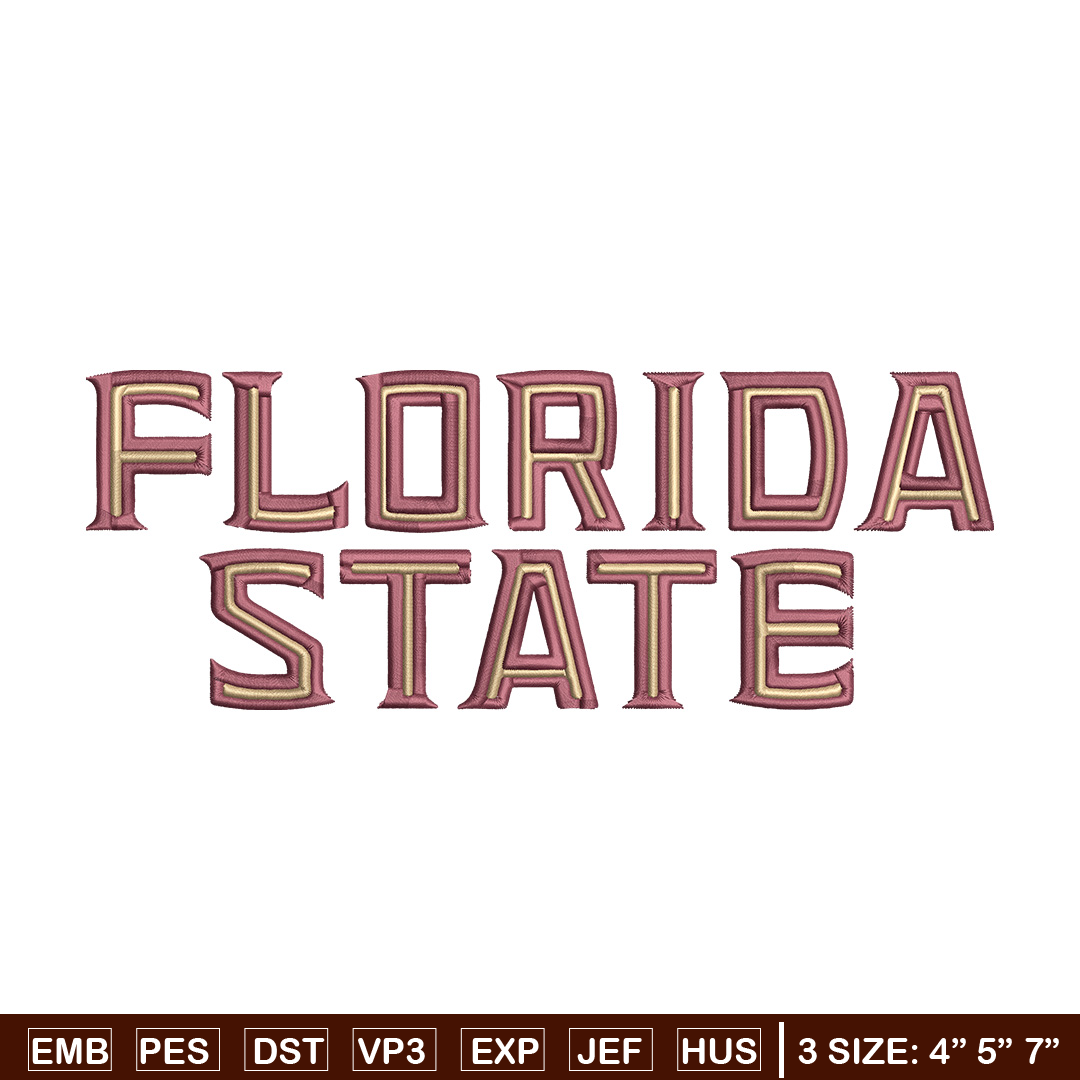 Florida State logo embroidery design, NCAA embroidery, Embro | Inspire ...