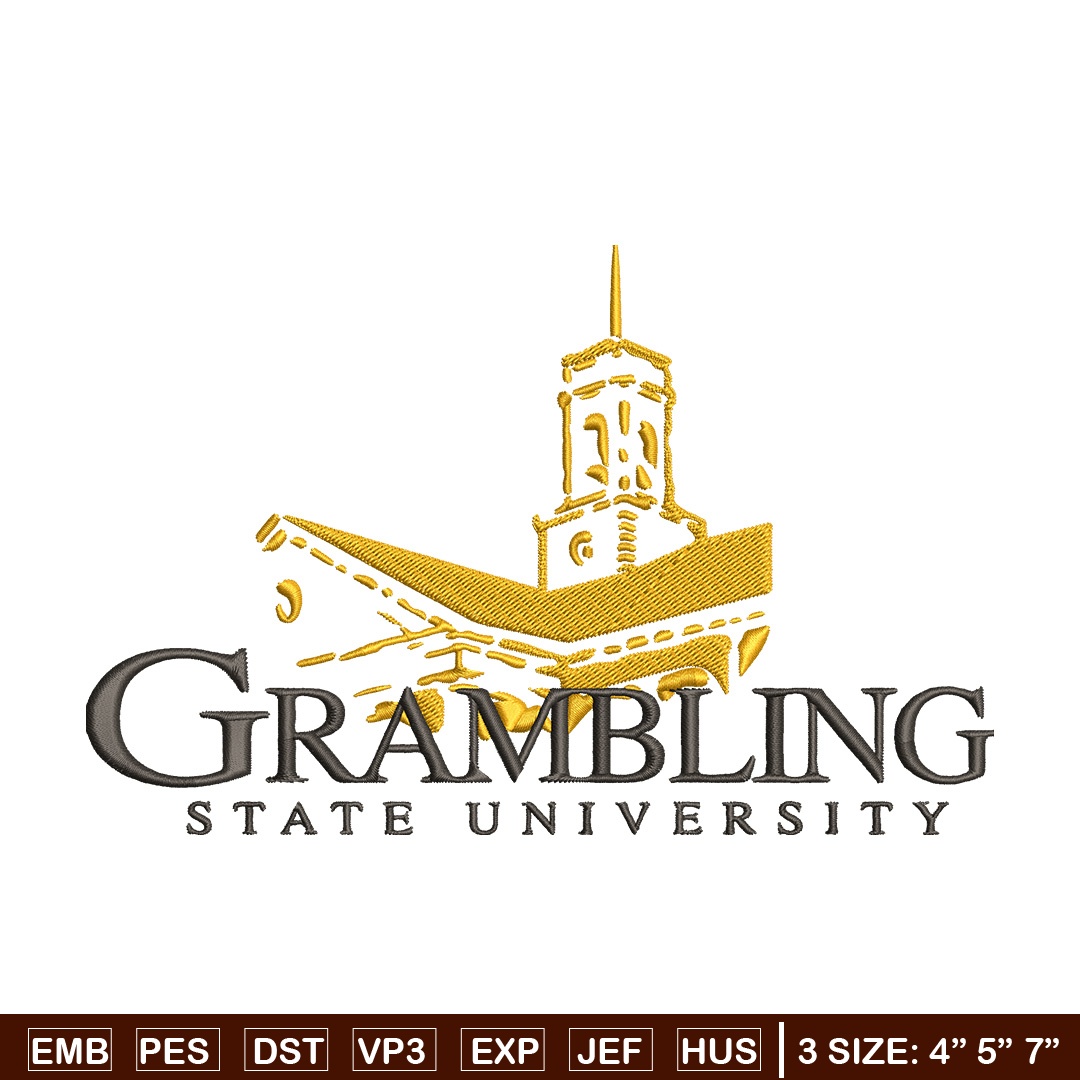 Grambling State logo embroidery design, NCAA embroidery, Spo - Inspire ...