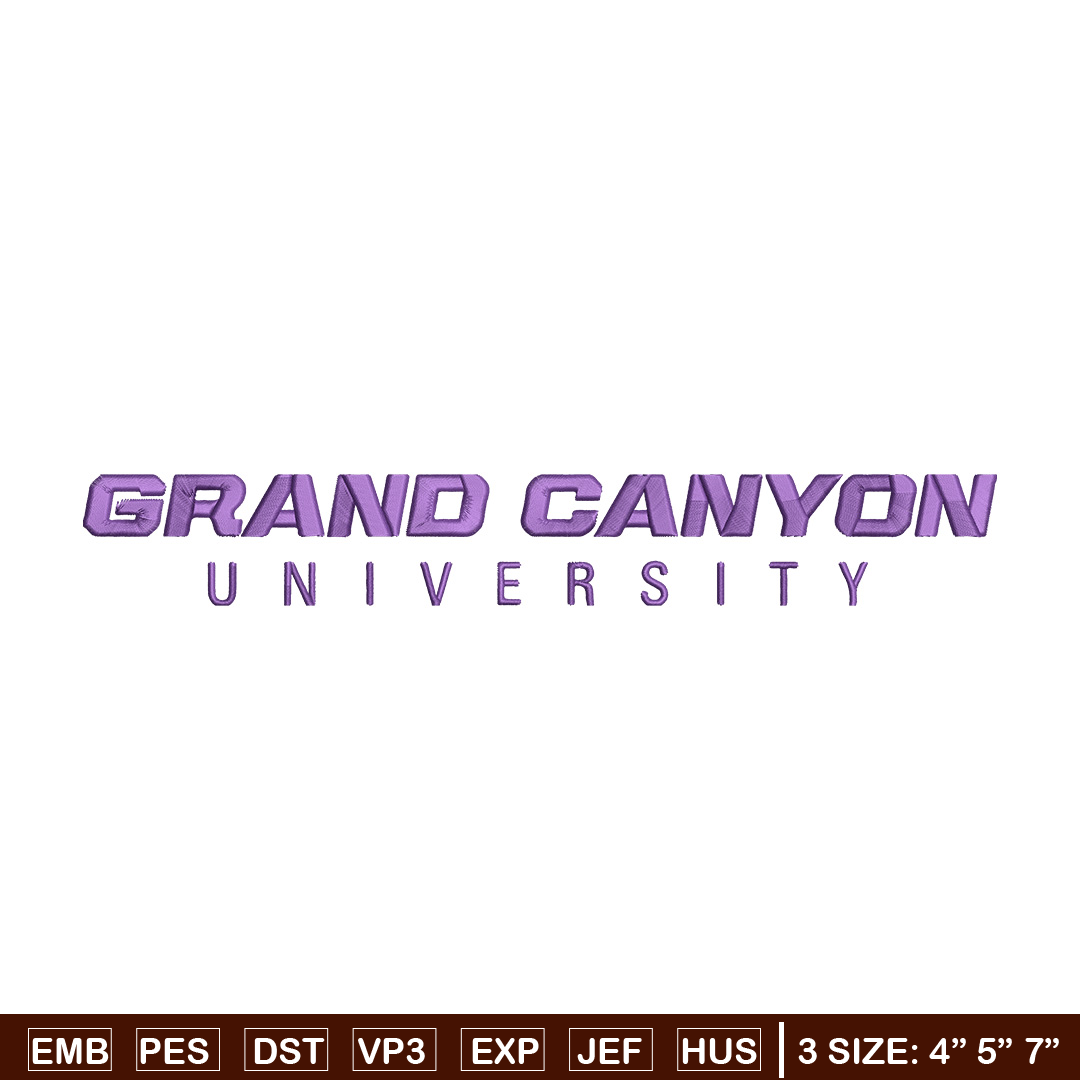 Grand Canyon University logo embroidery design, NCAA embroid | Inspire ...